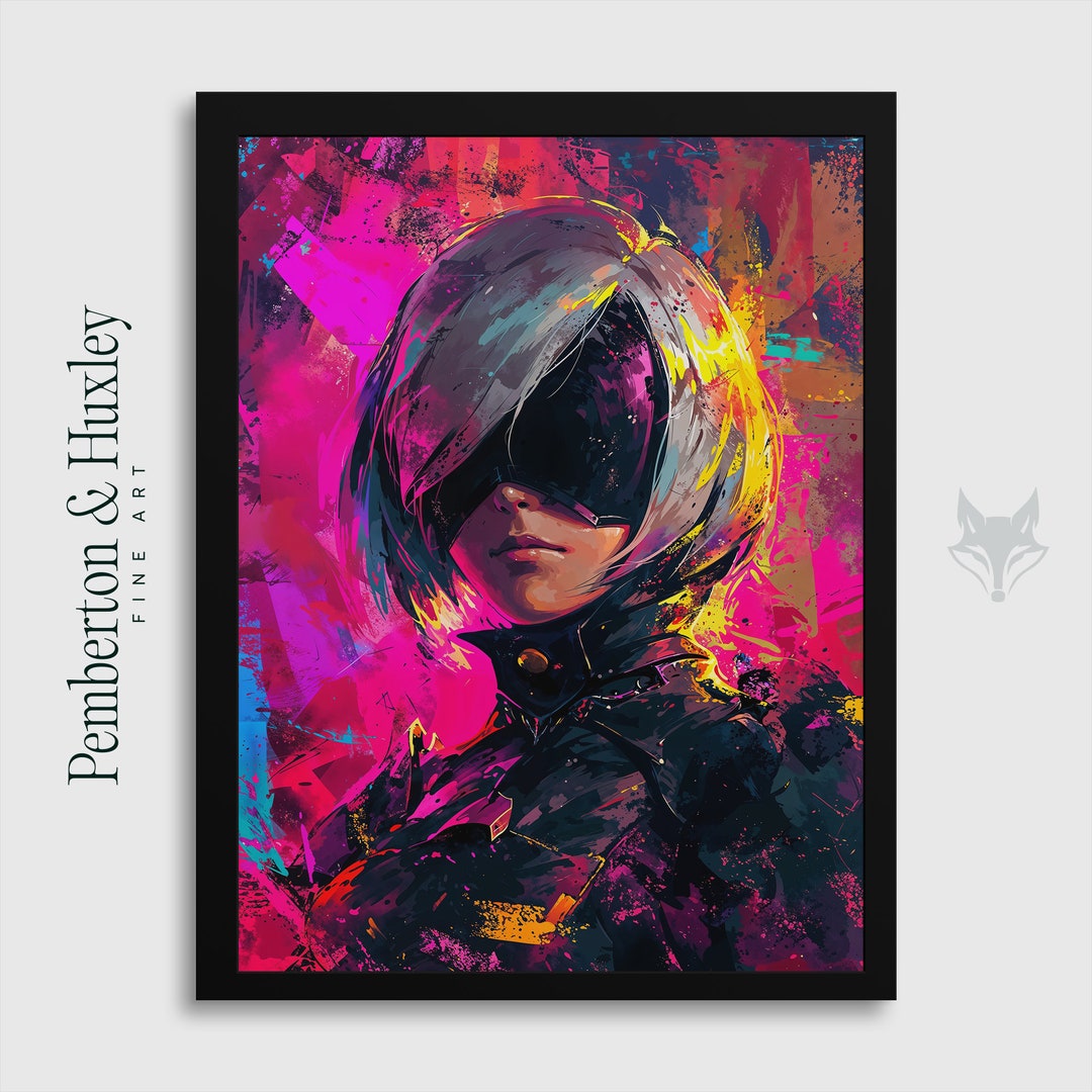 2B Reborn: Cyberpunk Radiance Nier Automata High Quality Art Print Gift ...