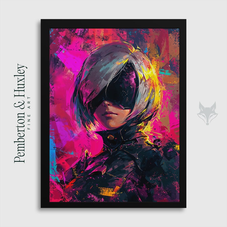 2B Reborn: Cyberpunk Radiance Nier Automata High Quality Art Print Gift ...