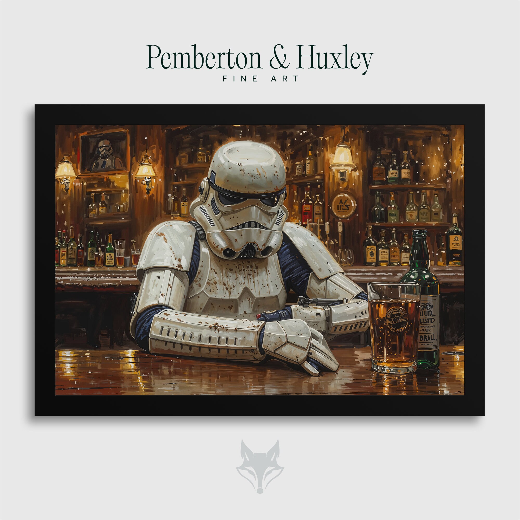 Galactic Blues: A Stormtrooper's Respite Bar Room Art Funny Star Wars ...