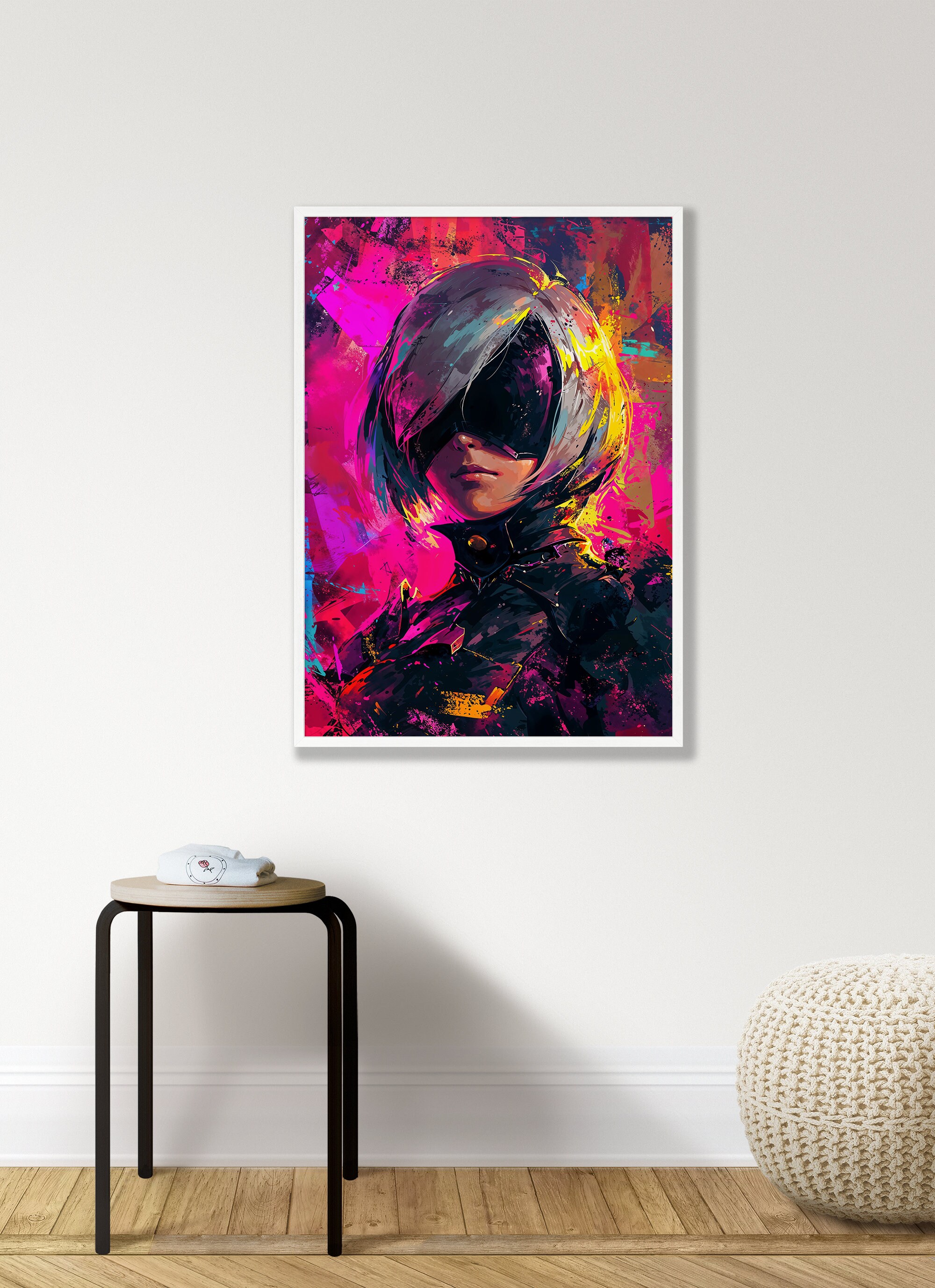 2B Reborn: Cyberpunk Radiance Nier Automata High Quality Art Print Gift ...