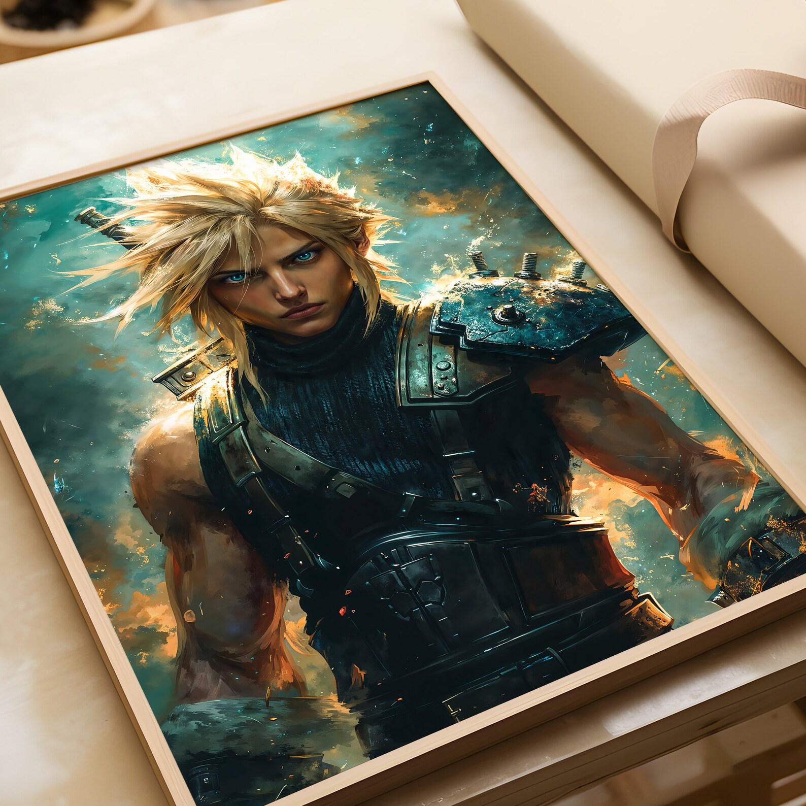 Cloud Strife Final Fantasy 7 Art Video Game Wall Art Art for Gamers - Etsy