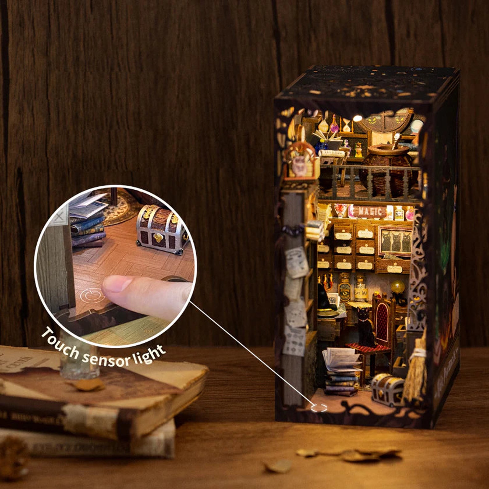 Handcrafted Enchanted Forest Booknook Unique Bookshelf Insert Magical ...