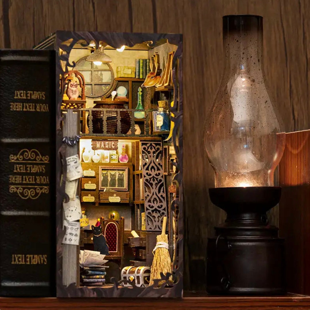 Handcrafted Enchanted Forest Booknook Unique Bookshelf Insert Magical ...