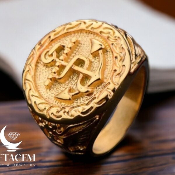 Nautical Gold Ring - Etsy