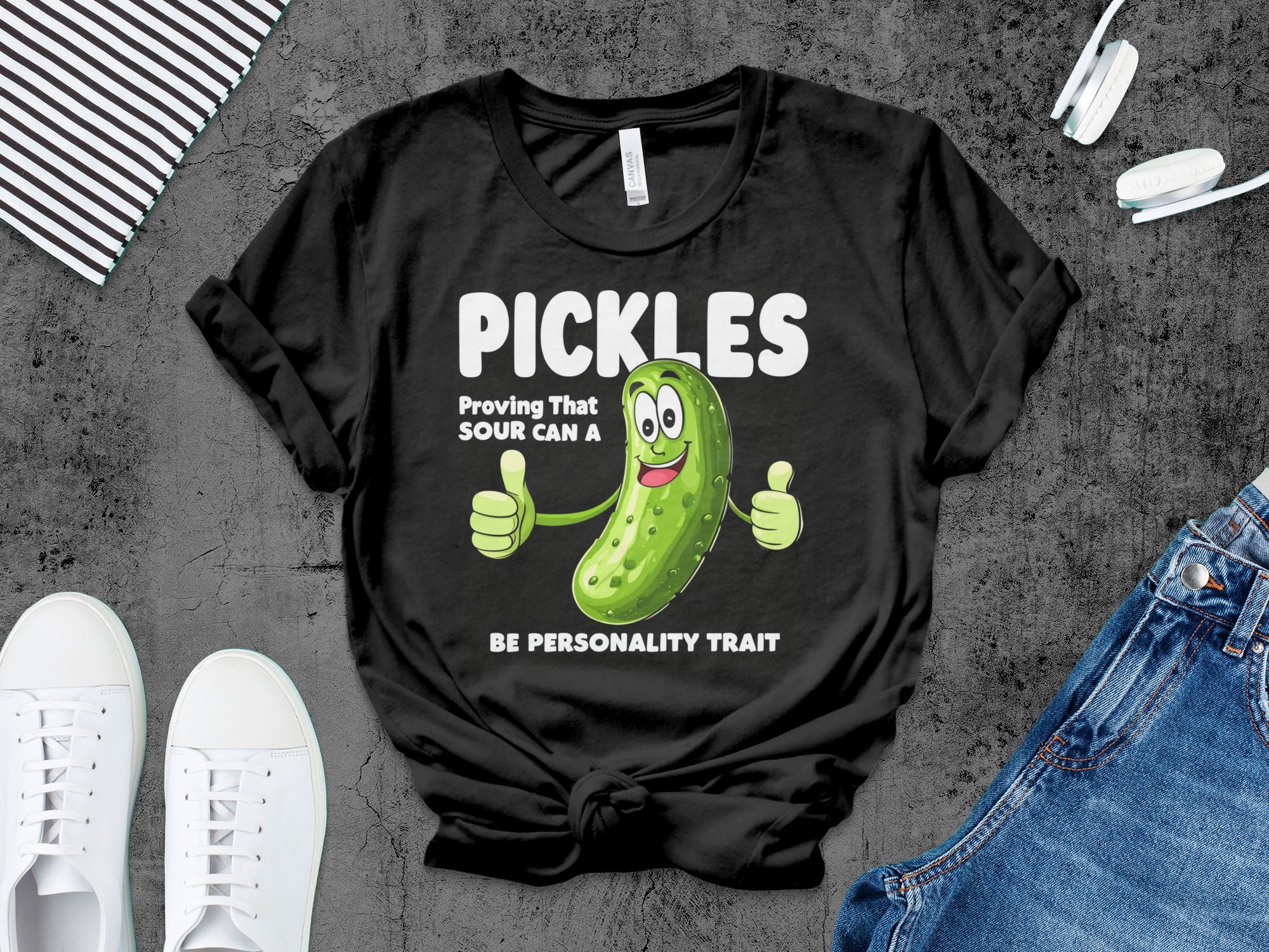 Funny Pickles T-shirt, Sour Pickles Personality Trait Tee, Cute Pickle ...