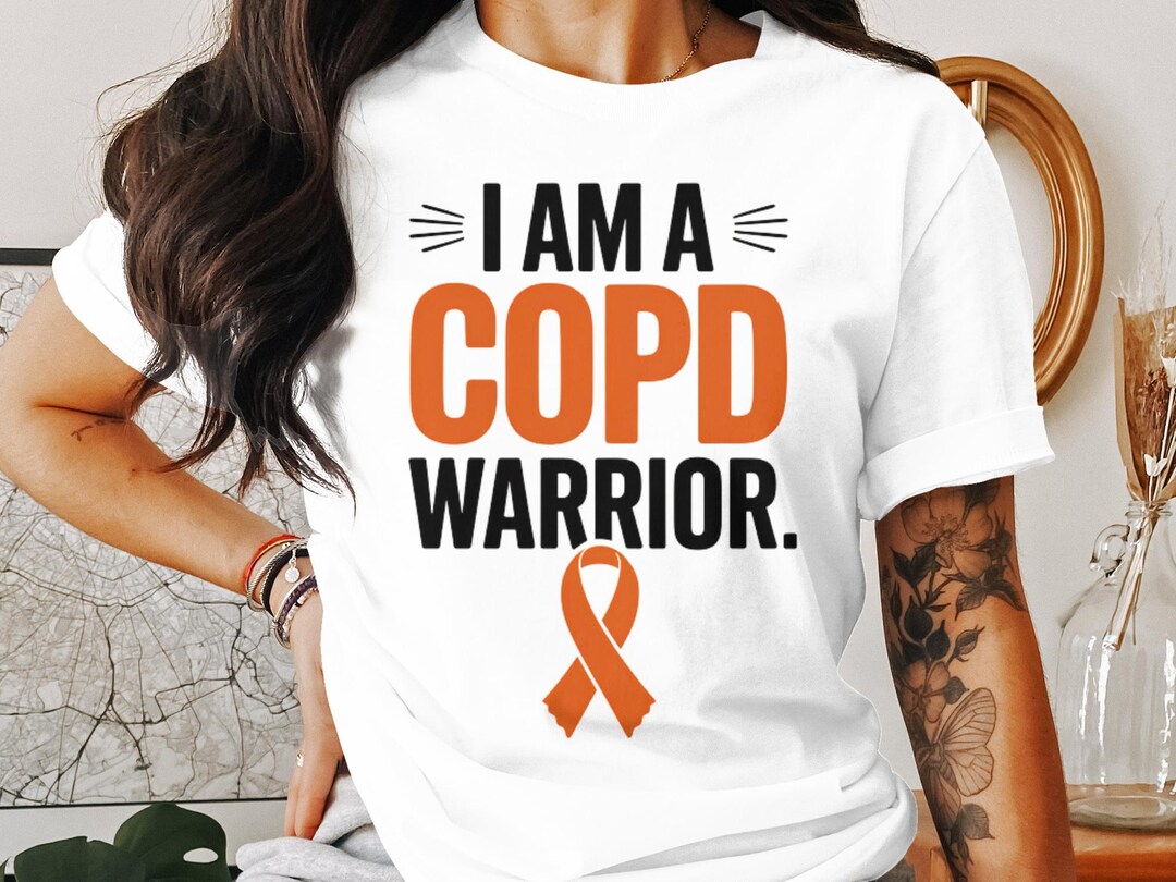 COPD Warrior Shirt, I Am A COPD Warrior T-shirt, Awareness Ribbon Tee ...