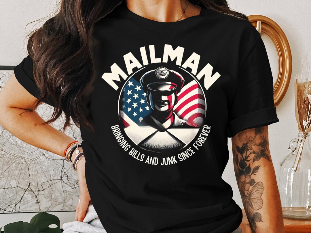 Mailman Bringing Bills and Junk Since Forever, American Flag Mail ...