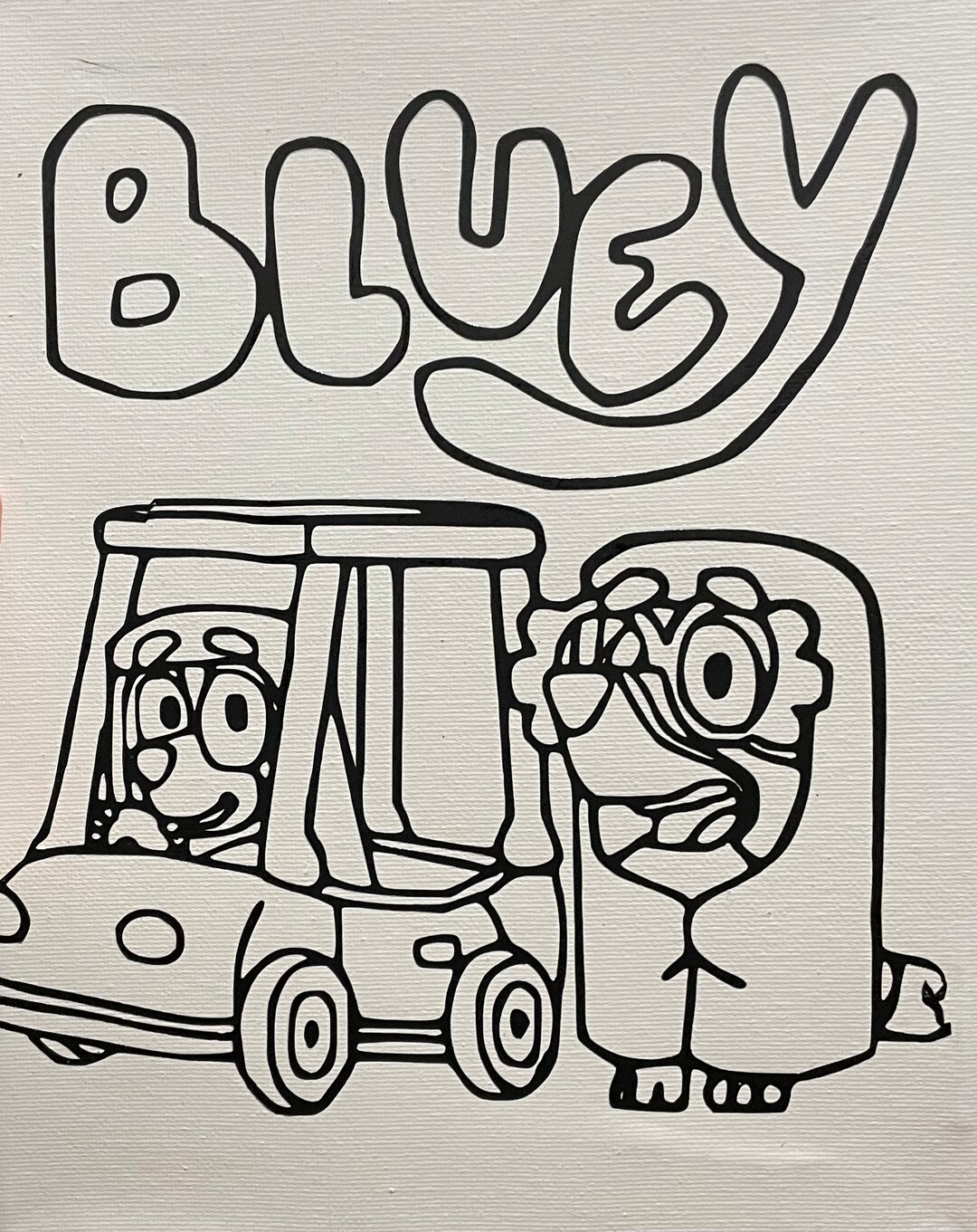 Bluey Color Your Own Canvas | Paint Party | Party Activity | Party ...