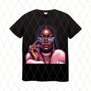 Self Made Boss Babe PNG | Black Girl Digital Art for DTF Transfers ...