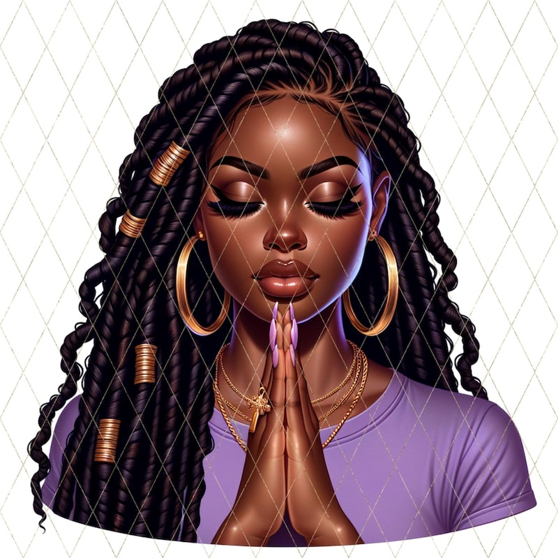 Black Praying Queen Svg - Etsy