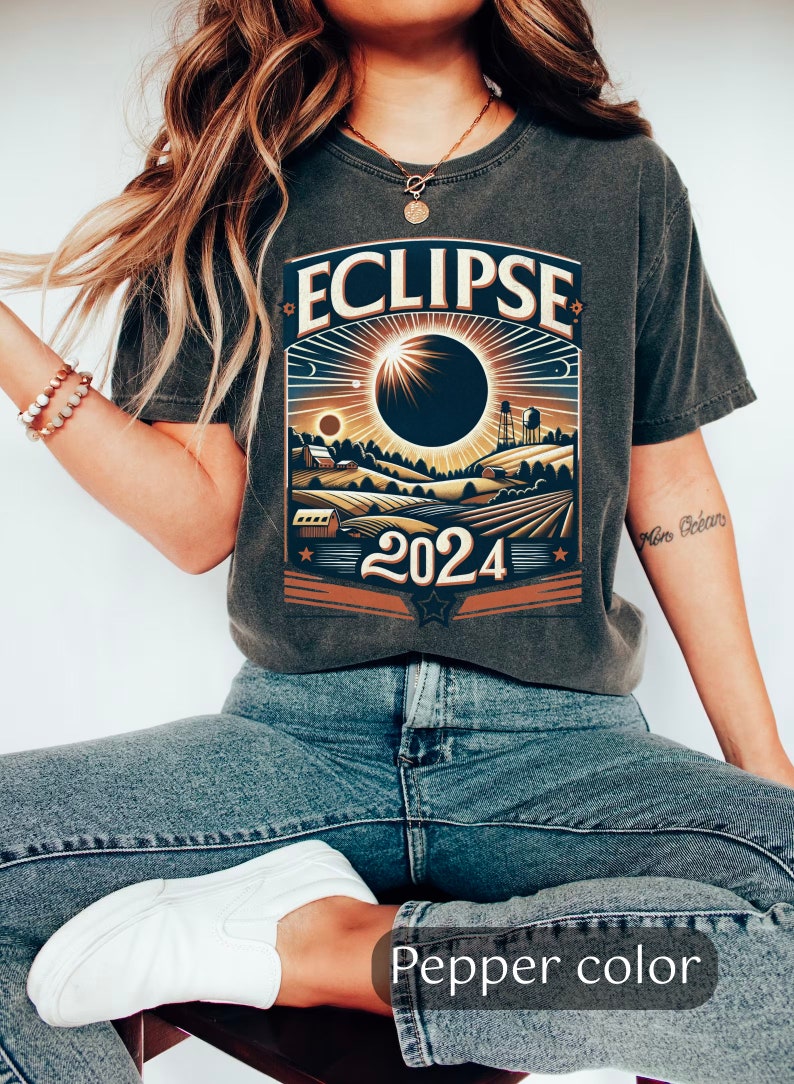 Total Solar Eclipse Shirt, Boho Sun and Moon Tshirt, Vintage Aesthetic ...