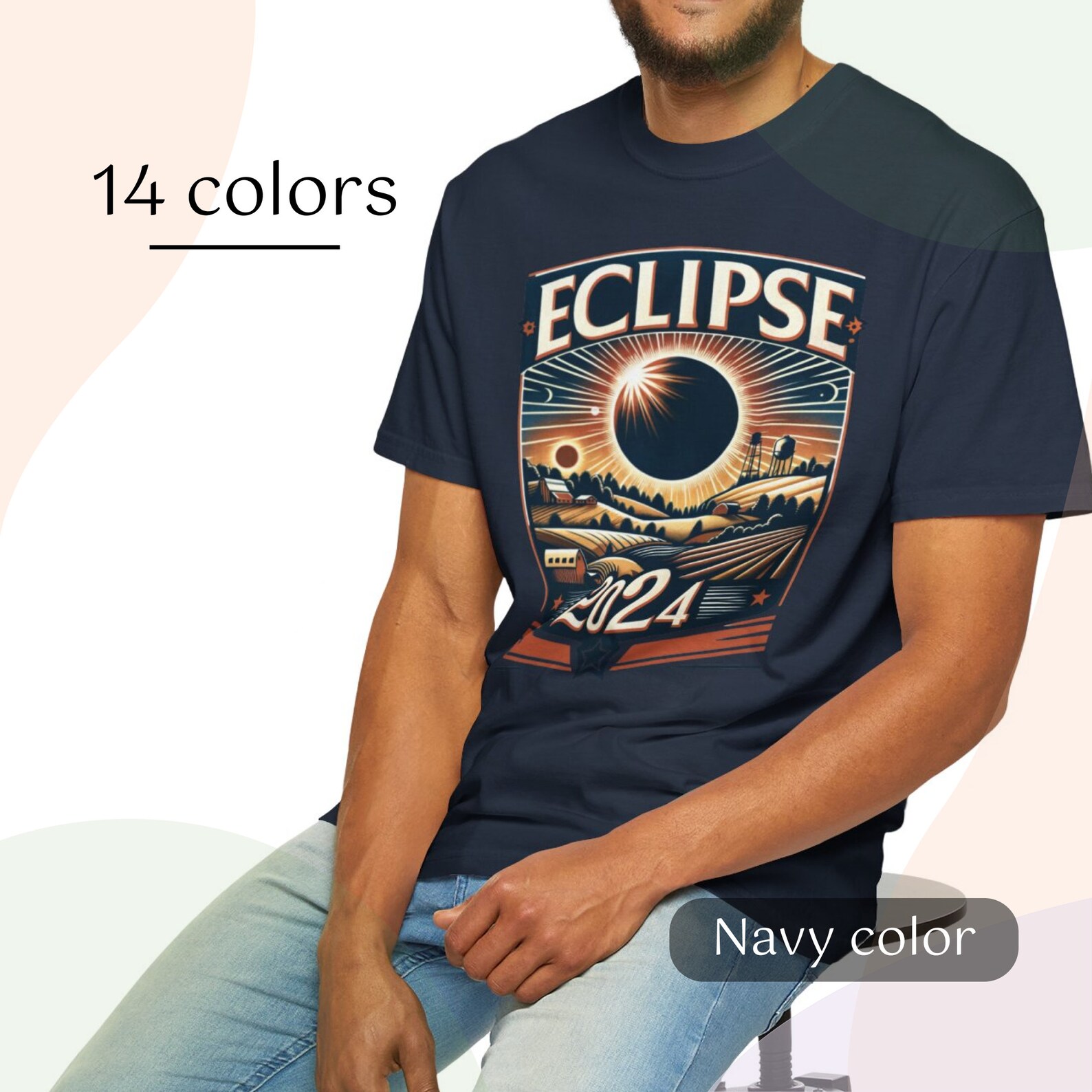 Total Solar Eclipse Shirt, Boho Sun and Moon Tshirt, Vintage Aesthetic ...