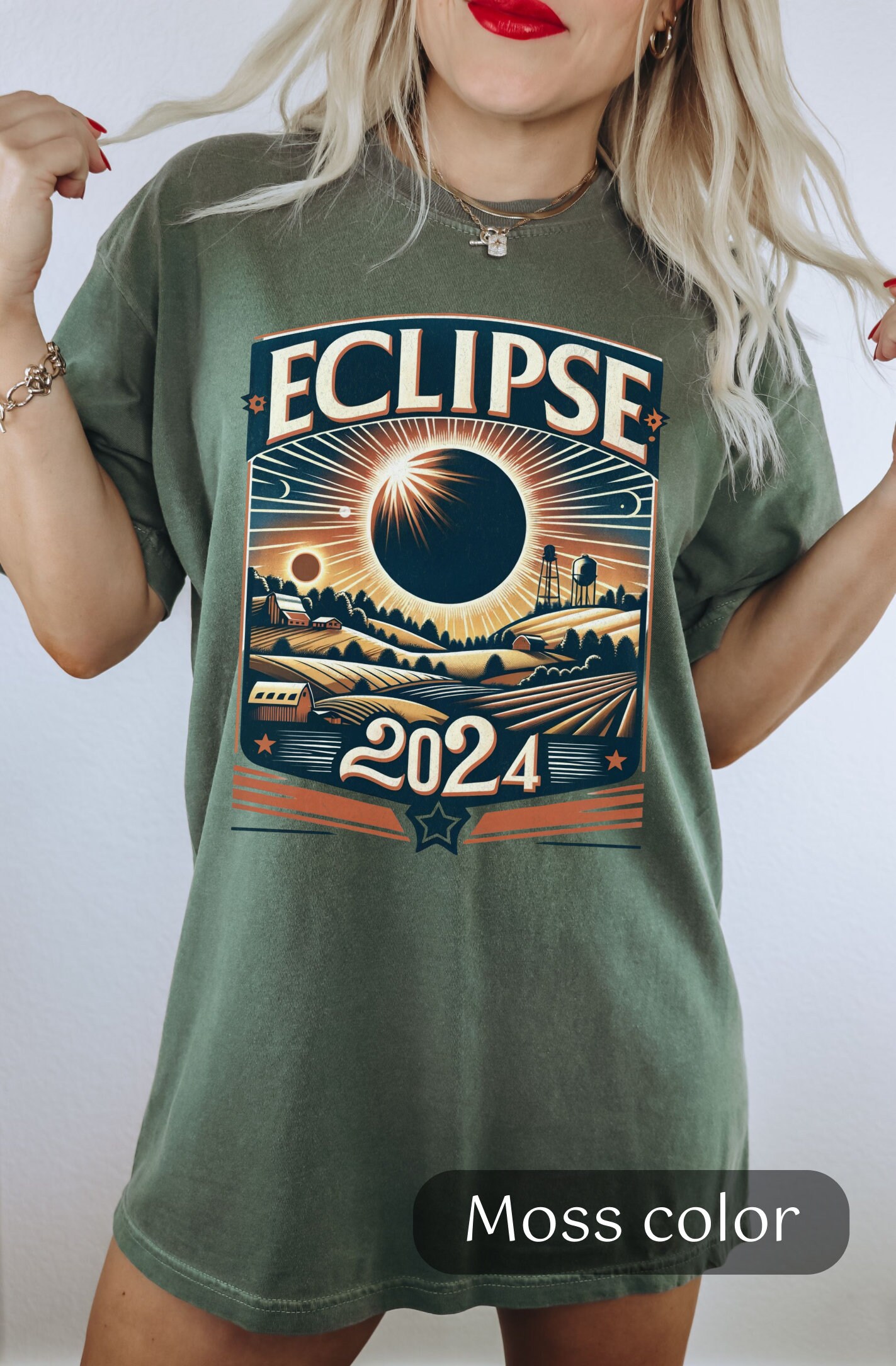 Total Solar Eclipse Shirt, Boho Sun and Moon Tshirt, Vintage Aesthetic ...