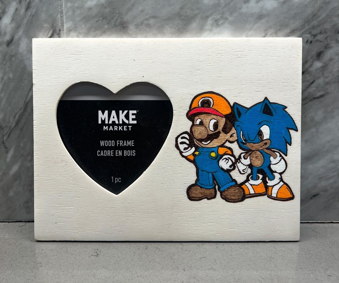 Unique Pyrography Art Wooden Frames Heart Cutout Design - Etsy