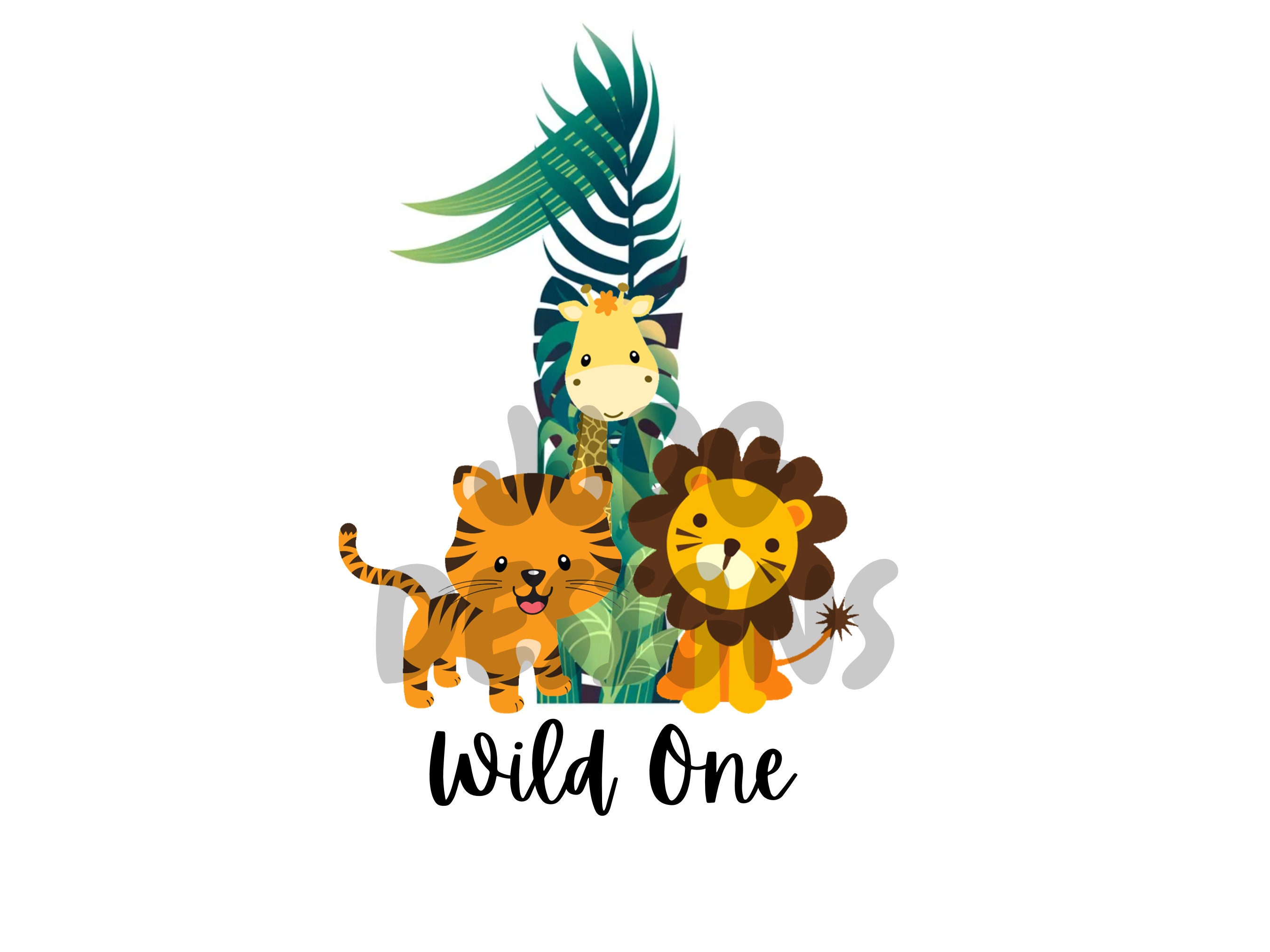 Zoo Animals First Birthday PNG File - Etsy