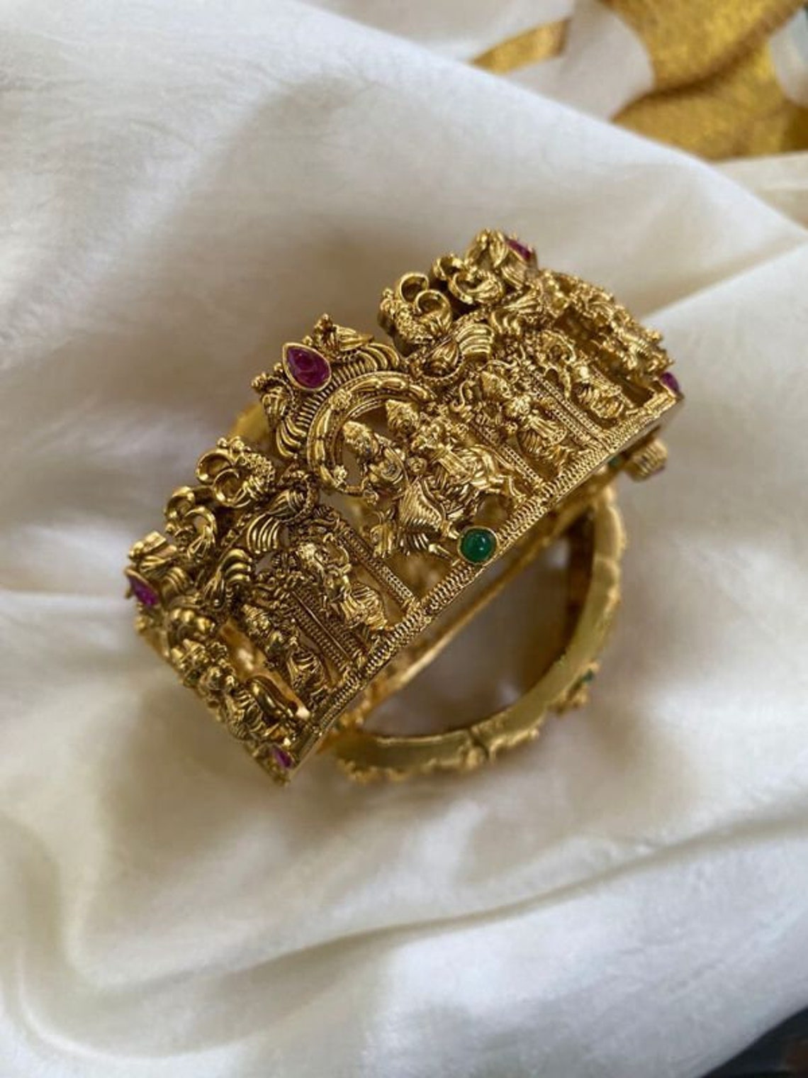 Antique Temple Openable Screw Bangles, Temple Jewellery Necklace ...