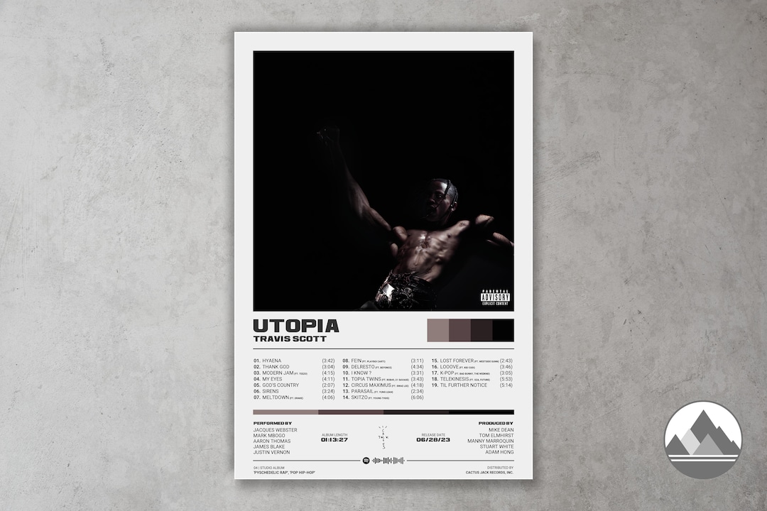 UTOPIA Poster Travis Scott Poster Modern Print / Digital Download - Etsy