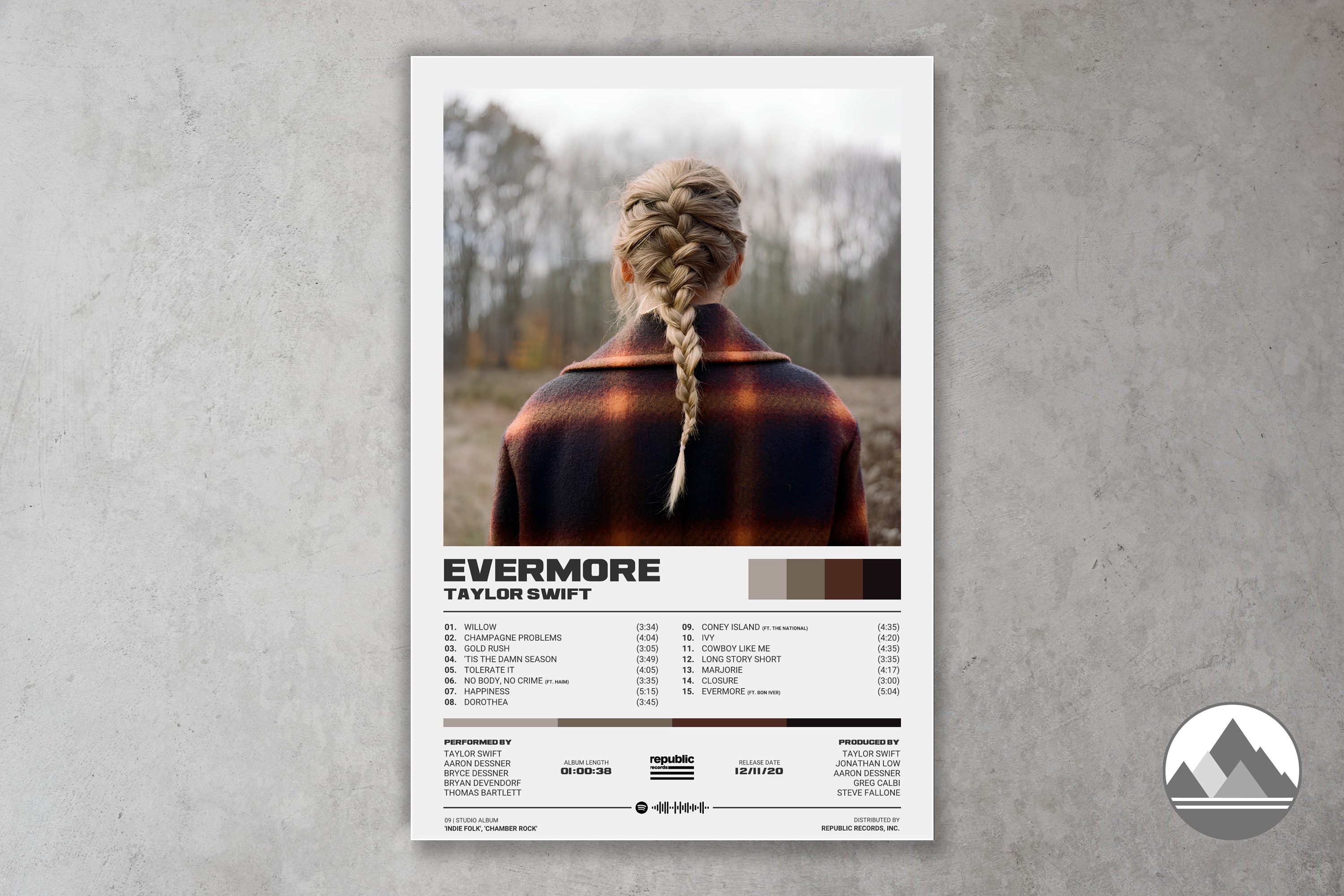 Evermore Poster Taylor Swift Poster Modern Print / Digital Download - Etsy