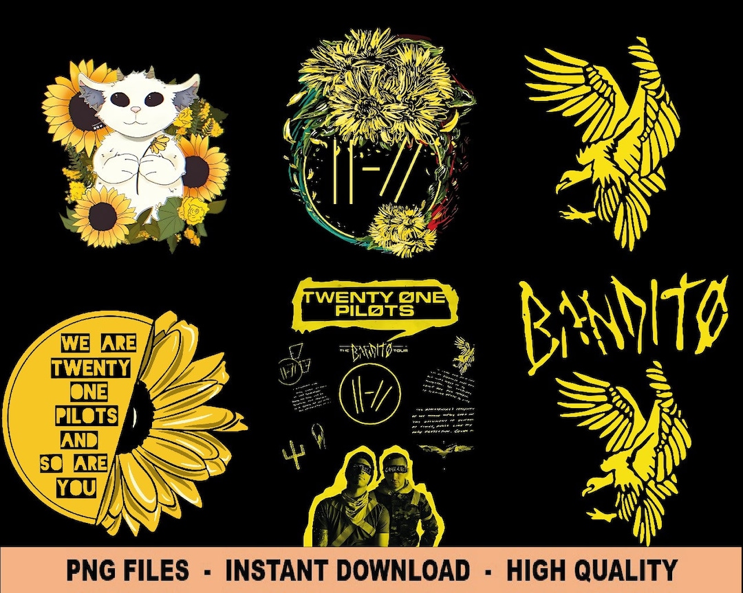 The BANDITO Tour 2024 PNG,21 Pilots Yellow Flower, 21 Pilots Png,21 ...
