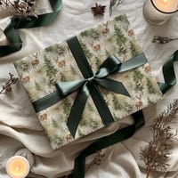 Deer Wrapping Paper Elk Gift Wrap Hunting Gift for Men Holiday Wrapping ...