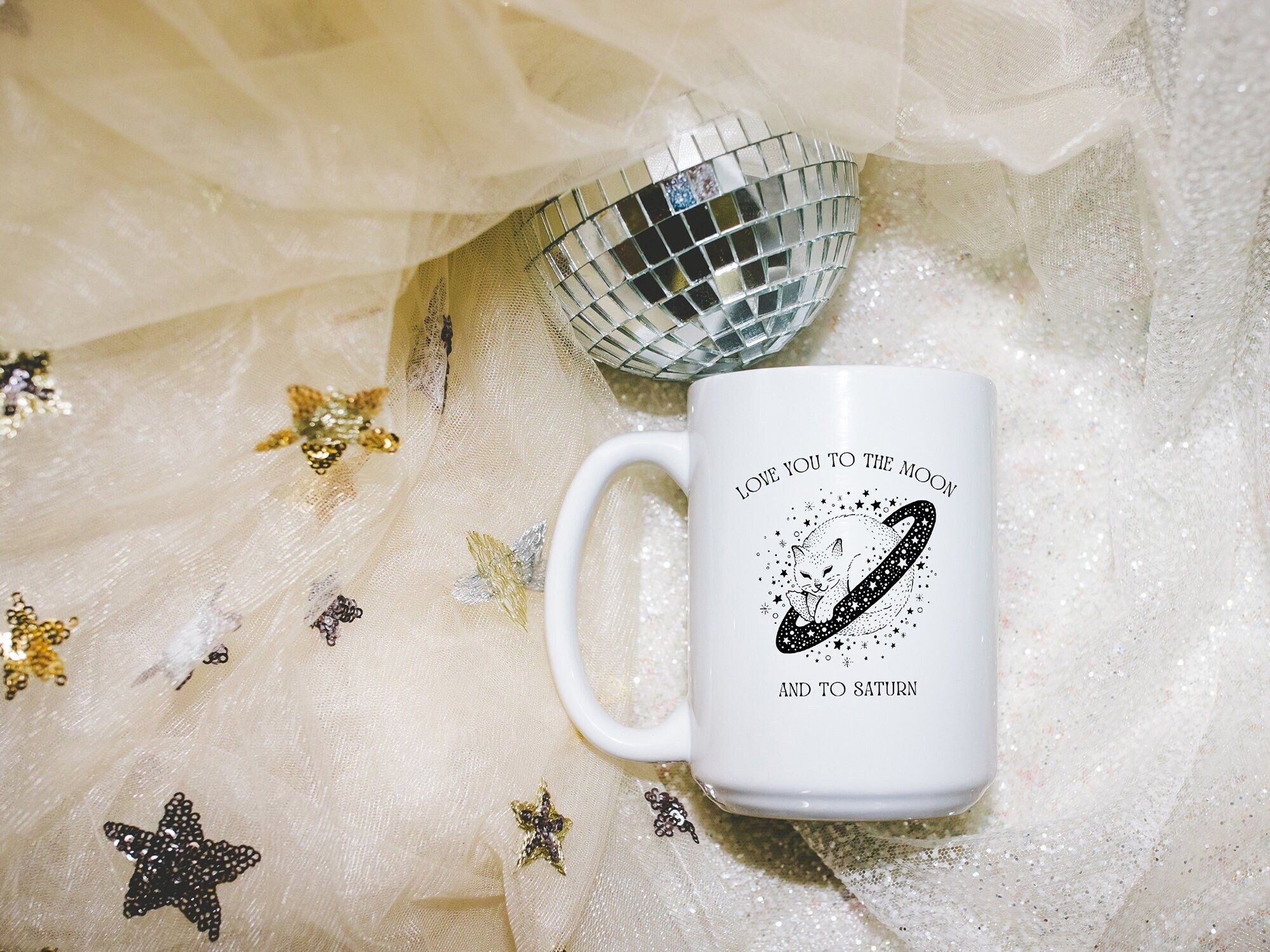 Love You to the Moon and to Saturn Coffee Mug Tea Mug 15oz & 11oz ...