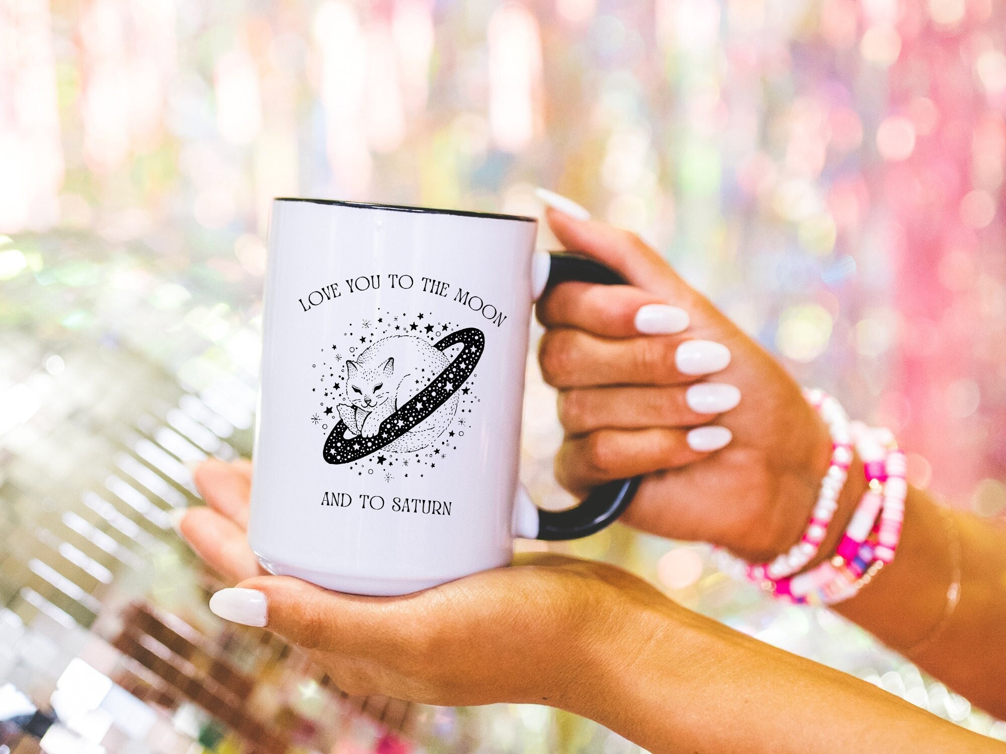 Love You to the Moon and to Saturn Coffee Mug Tea Mug 15oz & 11oz ...