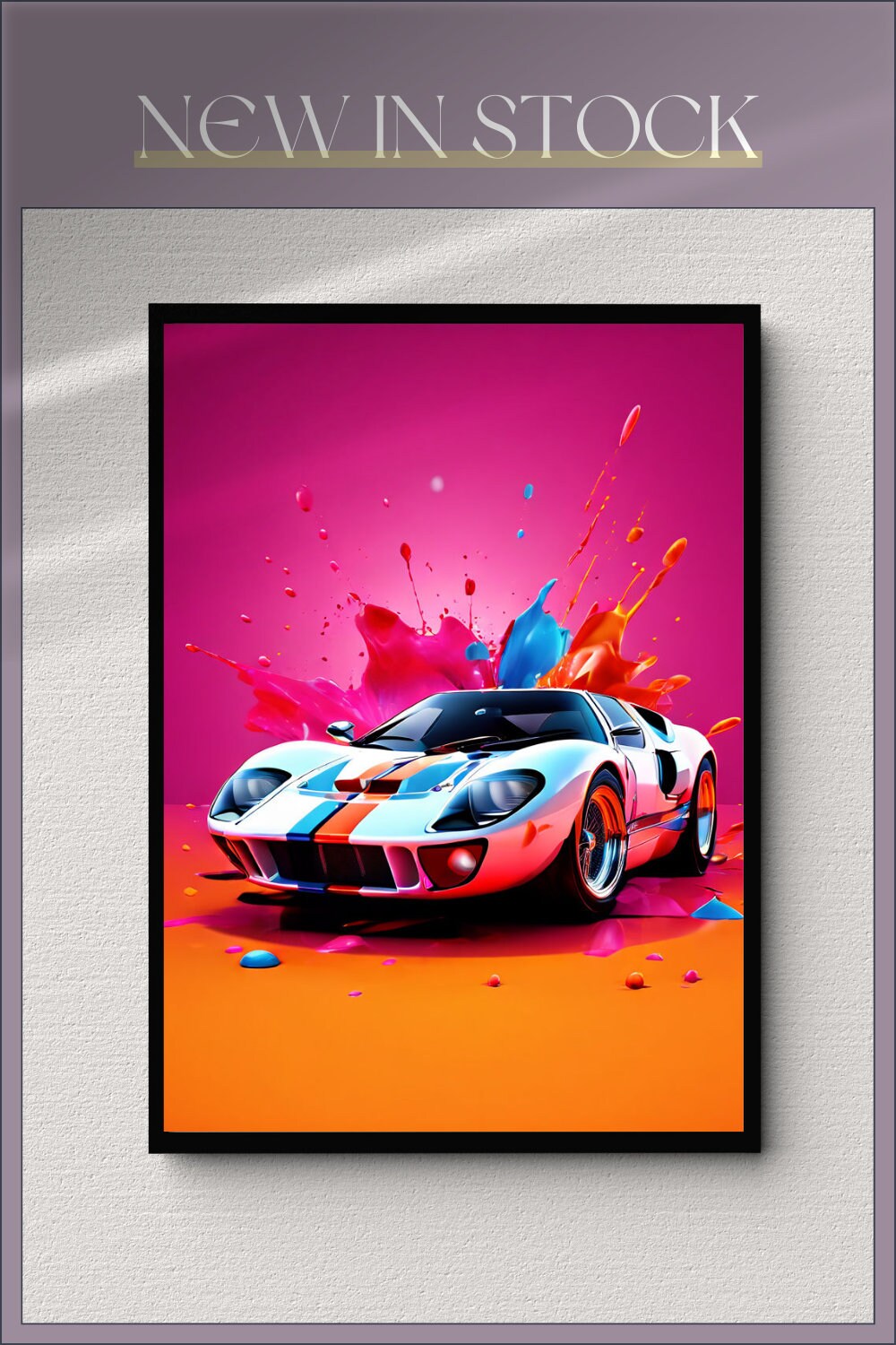 Ford GT40 Le Mans 1966. Vintage Cars. Water Splash. Splash Color ...