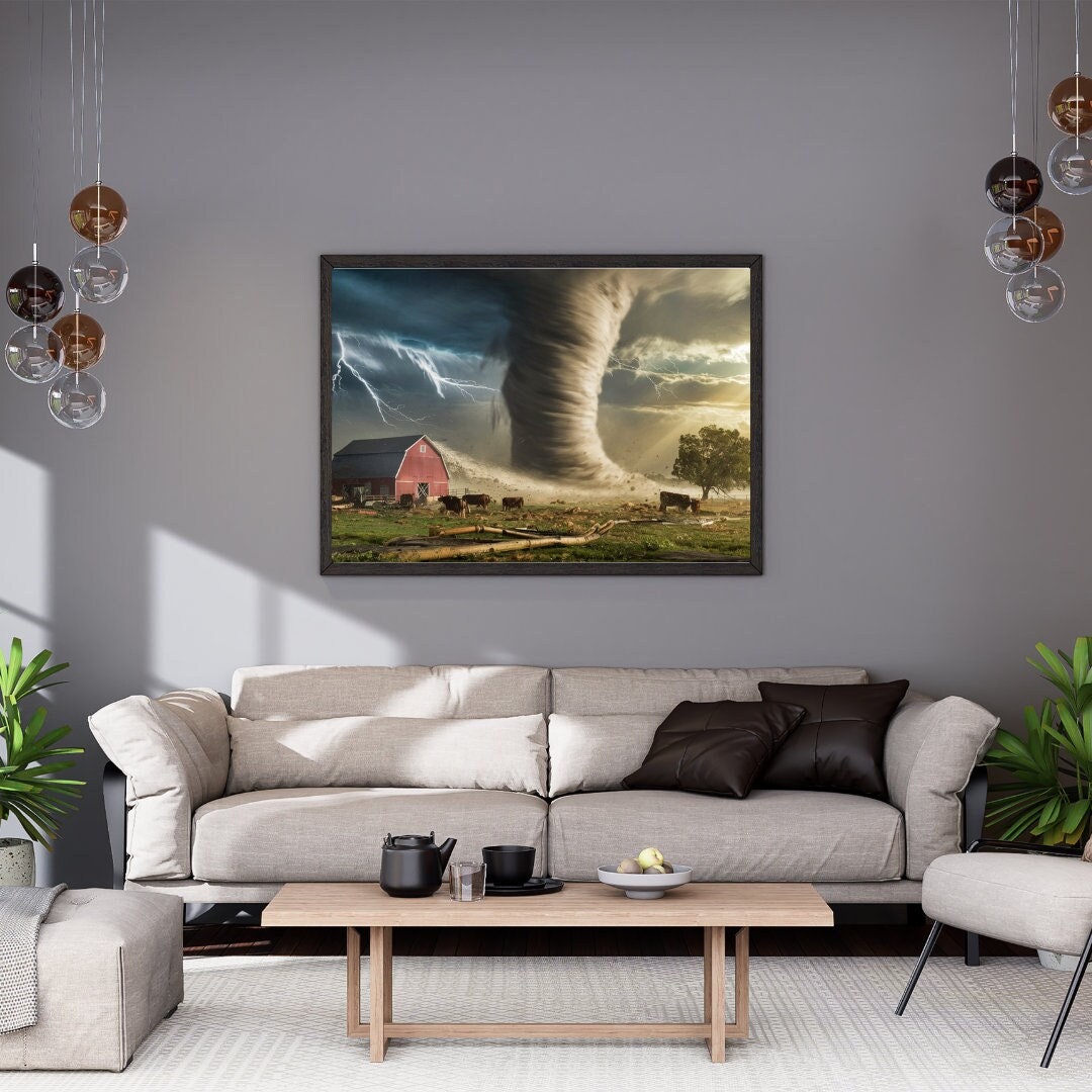 Tornado Picture, Natural Disaster, Twister, Cow, Wall Art Decor ...