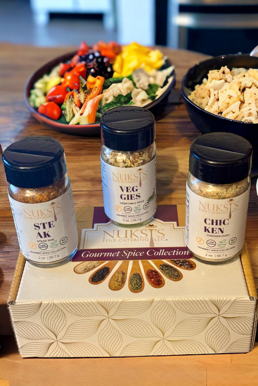 Spice Box Nuksy's Gourmet Spice Gift Set of 3 Chicken Dust, Steak Rub ...