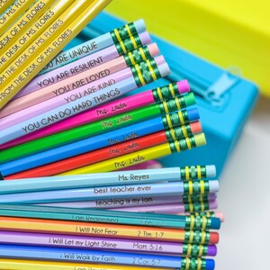 Personalized Pencils, Back to School Gift, Gift for Teacher, Customized ...