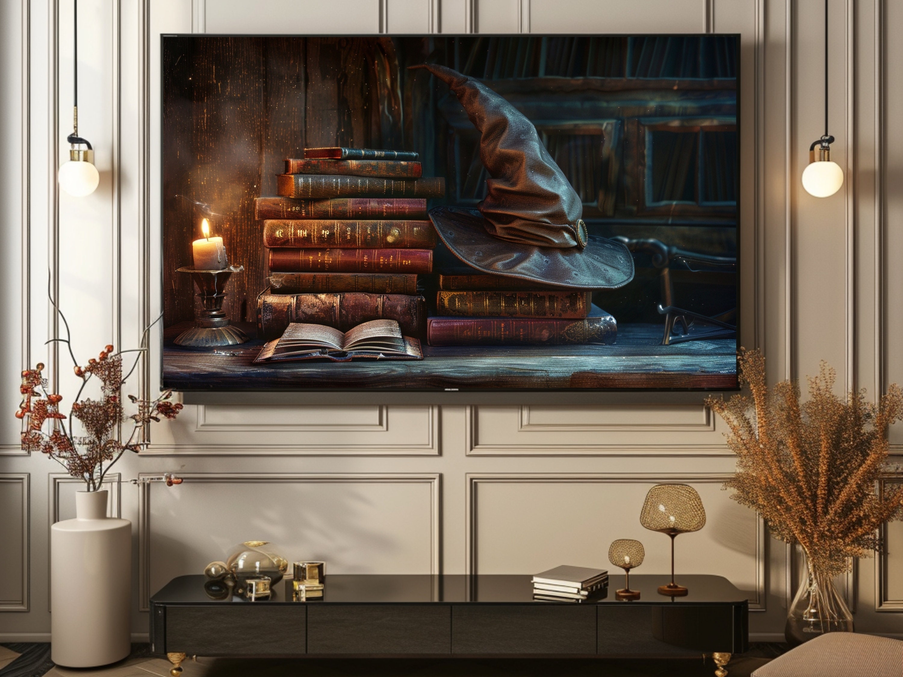 Vintage Witch Frame TV Art | Witch Wall Art | Spooky Season Digital ...