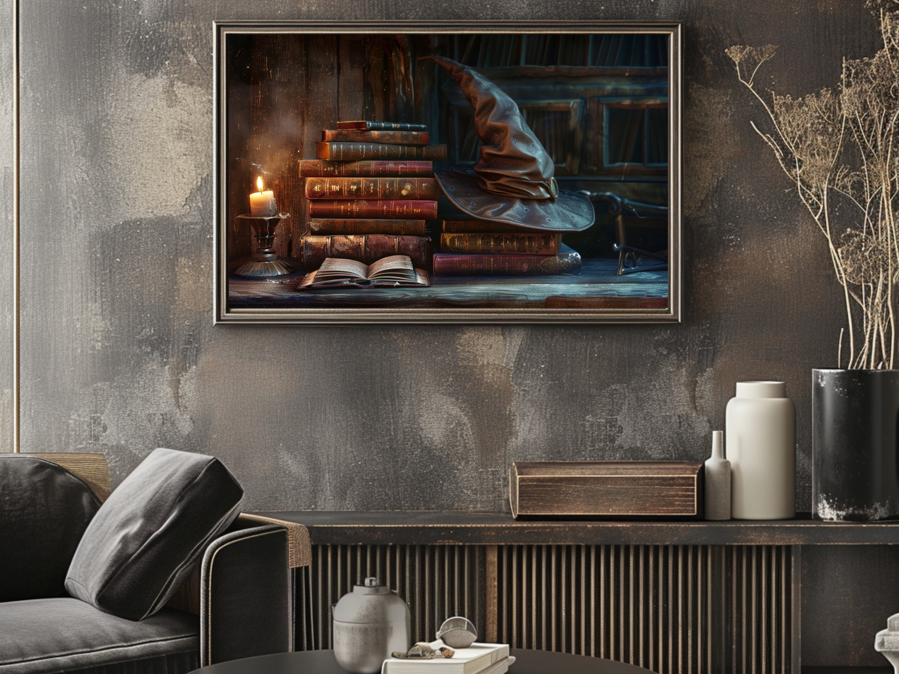 Vintage Witch Frame TV Art | Witch Wall Art | Spooky Season Digital ...