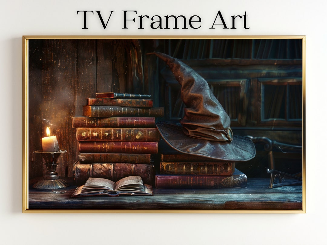 Vintage Witch Frame TV Art | Witch Wall Art | Spooky Season Digital ...