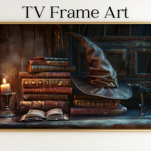 Vintage Witch Frame TV Art | Witch Wall Art | Spooky Season Digital ...