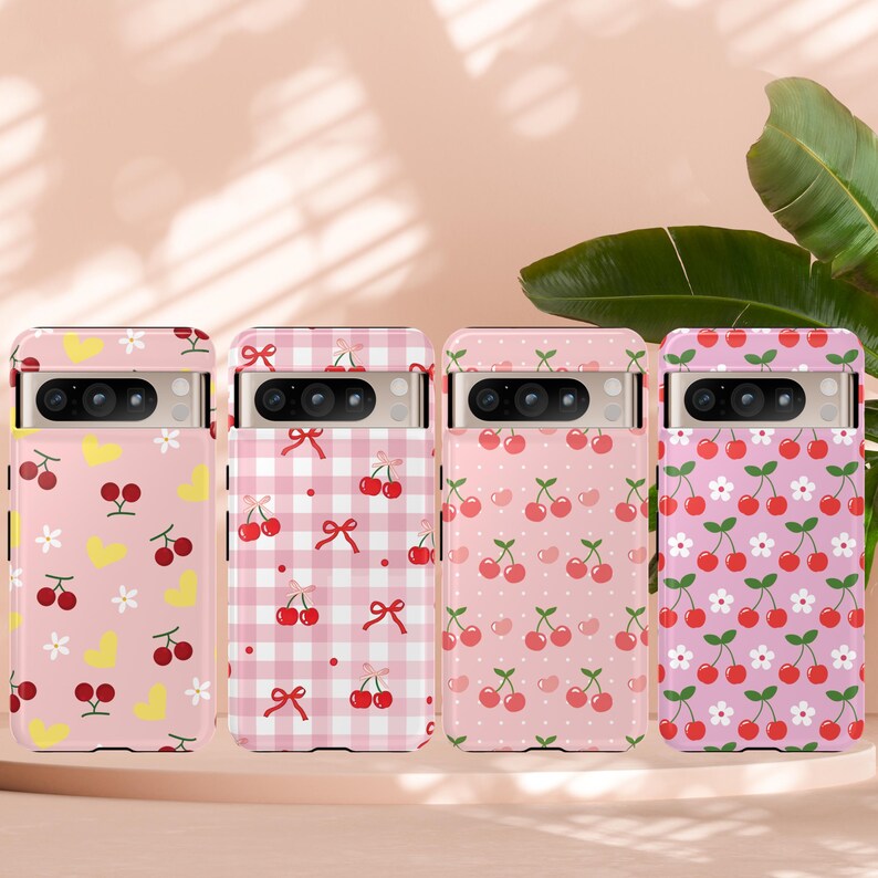 Aesthetic Cherries Phone Case, Pink Cute Coquette Cover for Iphone ...