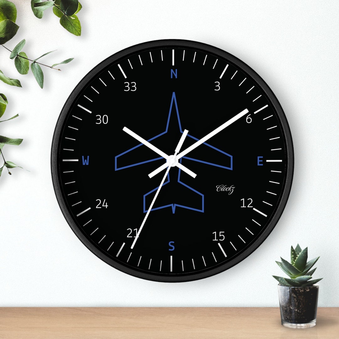 Aviation Wall Clock Art Compass Indicator Aero Design Wall Clock for ...