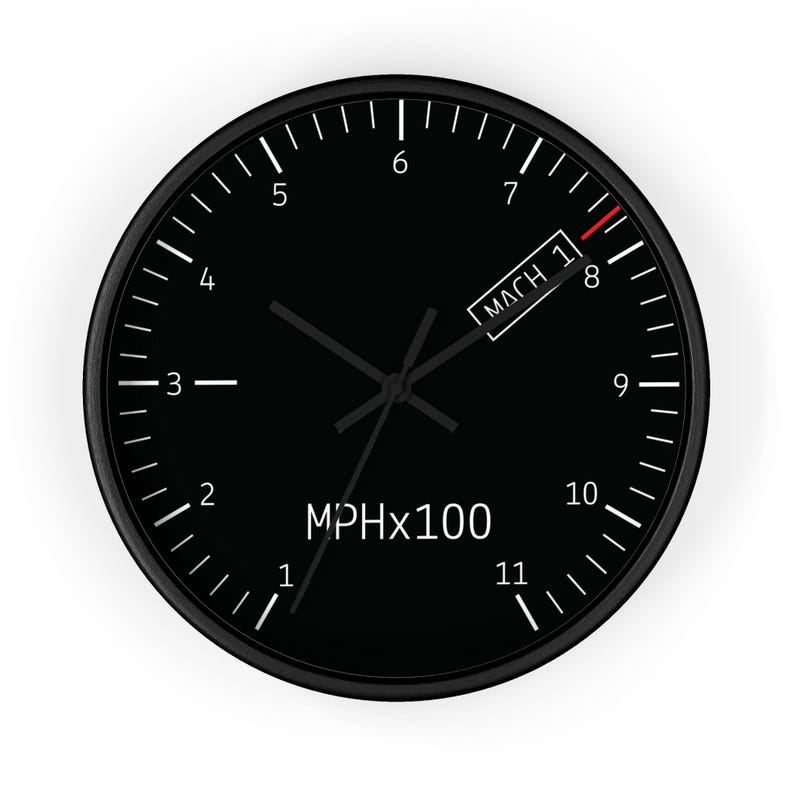 Aviation Wall Clock Art Mach Indicator Aero Design Wall Clock for ...