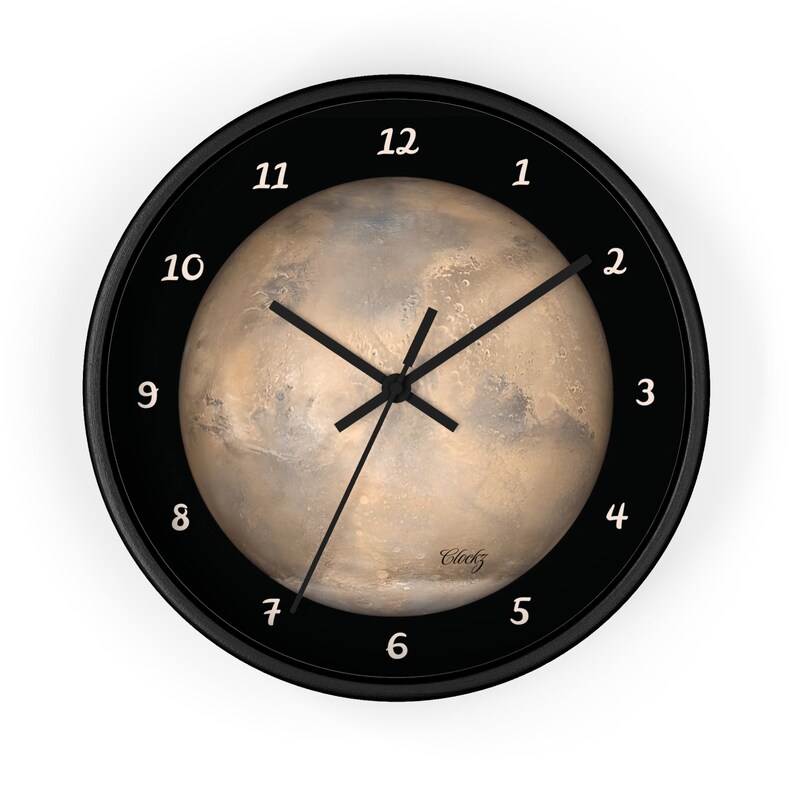 Planet Wall Clock Art Mars Design Wall Clock for Home Decoration and ...