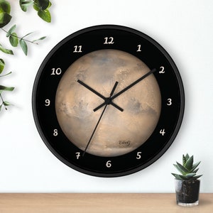 Planet Wall Clock Art Mars Design Wall Clock for Home Decoration and ...