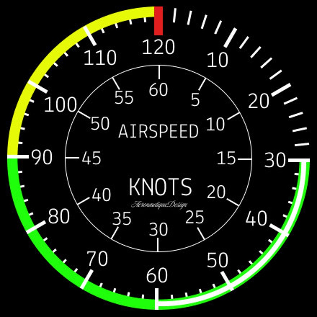 Airspeed Clock Design Download Plane Aircraft Gauges DIY Present - Etsy