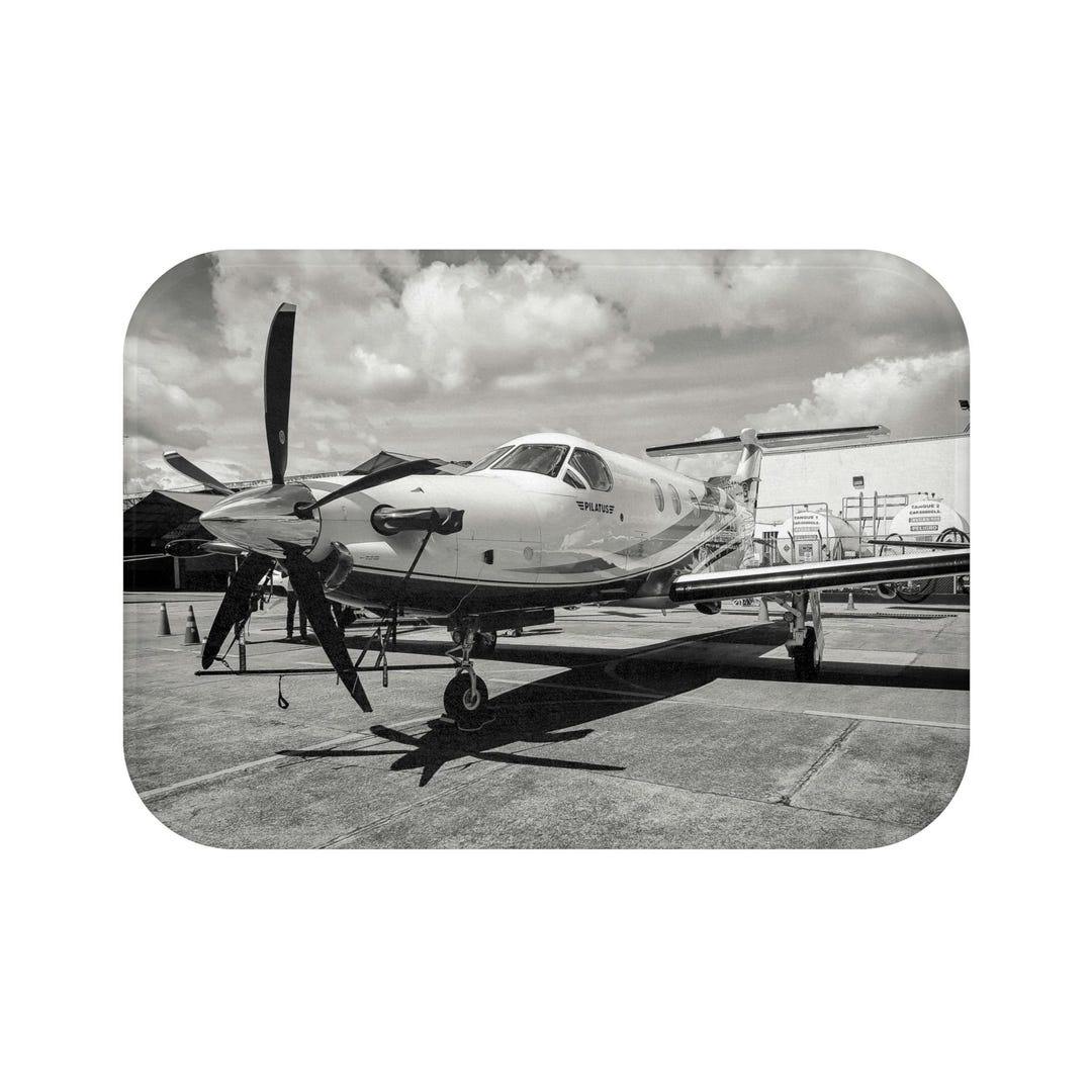 Fly High With a Pilatus Aircraft Bath Mat - Classic Aviation Decor for ...
