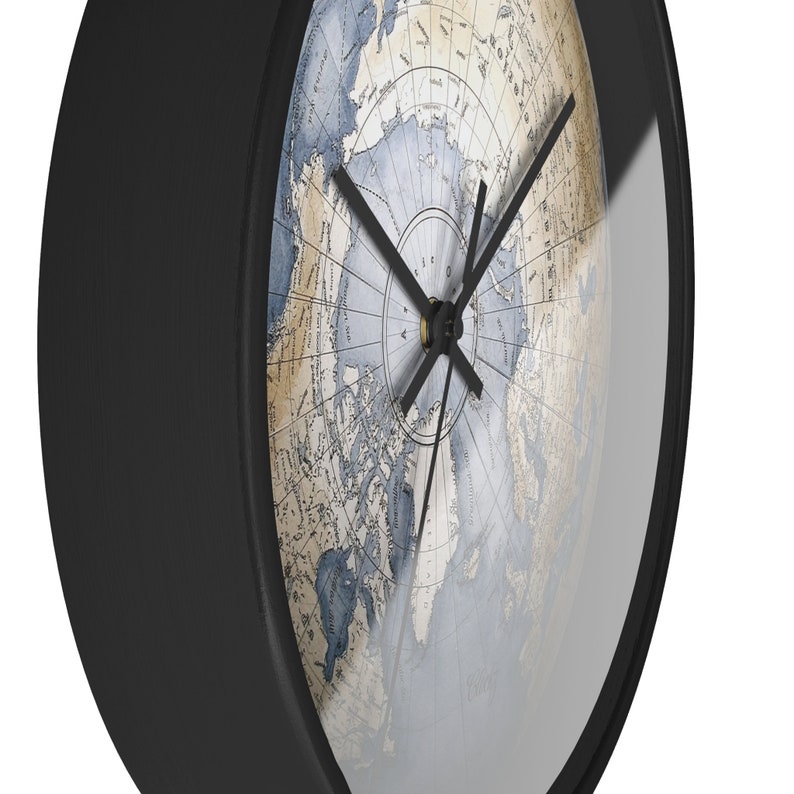 Planet Wall Clock Art Earth Map Design Wall Clock for Home Decoration ...