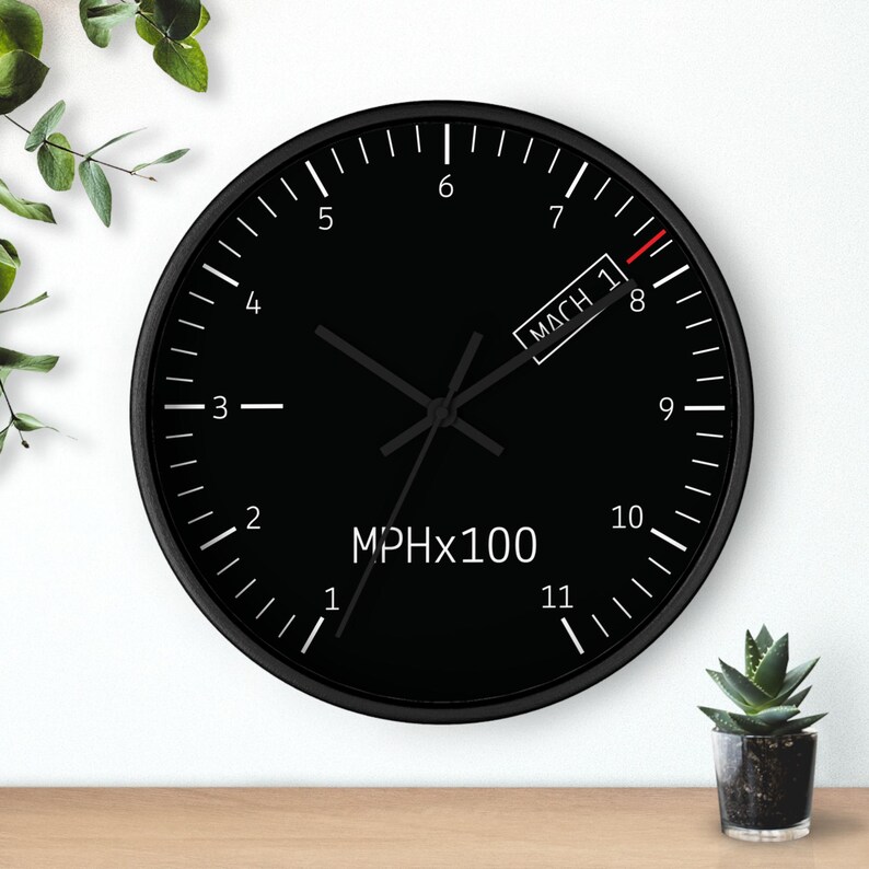 Aviation Wall Clock Art Mach Indicator Aero Design Wall Clock for ...