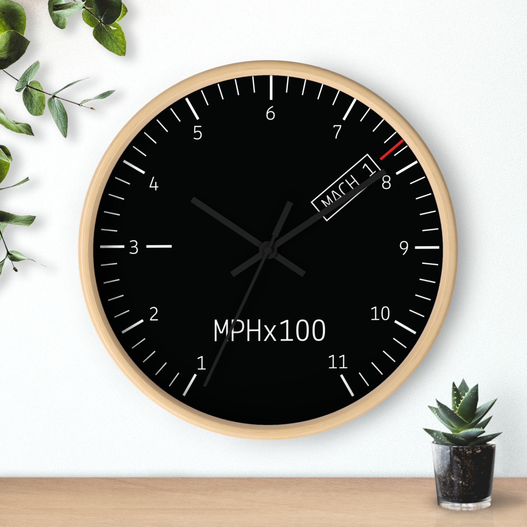 Aviation Wall Clock Art Mach Indicator Aero Design Wall Clock for ...