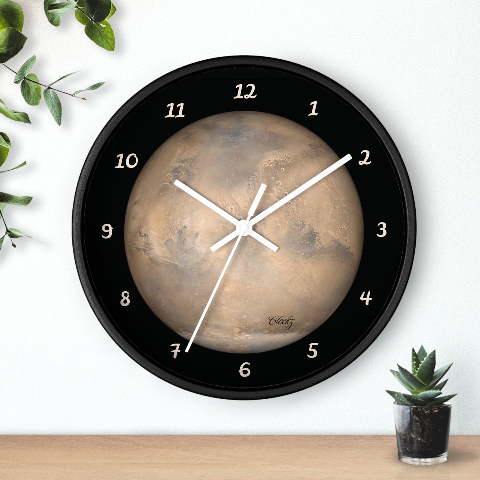 Planet Wall Clock Art Mars Design Wall Clock for Home Decoration and ...