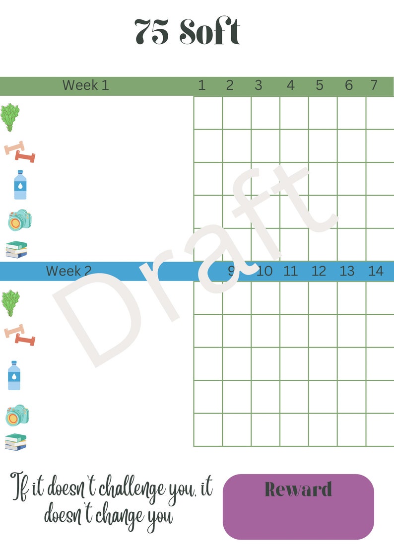 75 Soft Tracker Printable - Etsy