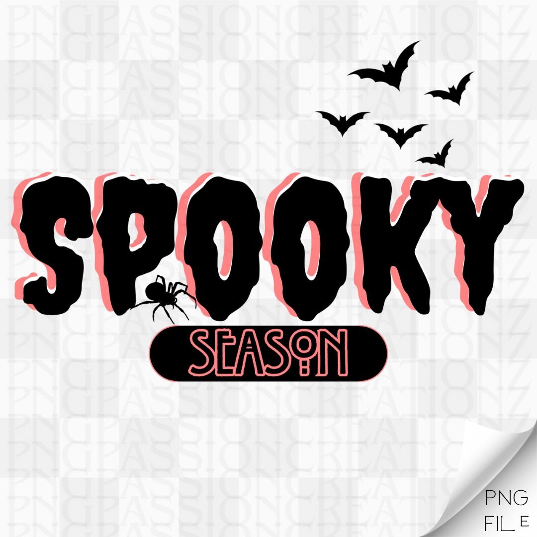Spooky Season Halloween PNG | Digital Download | Print Clipart - Etsy