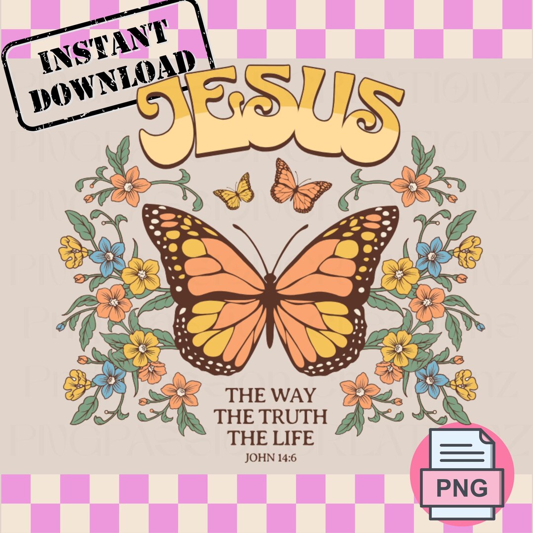 Jesus Butterfly Digital Download PNG File - Etsy