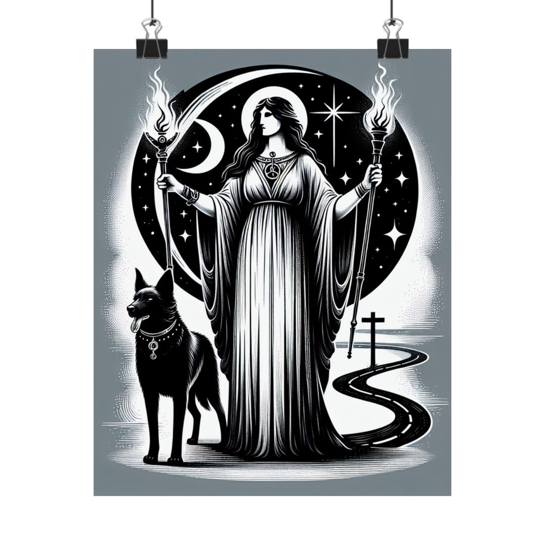 Hecate Mystical Art Print Poster 8 X 10 Matte | Witch Decor Hekate ...