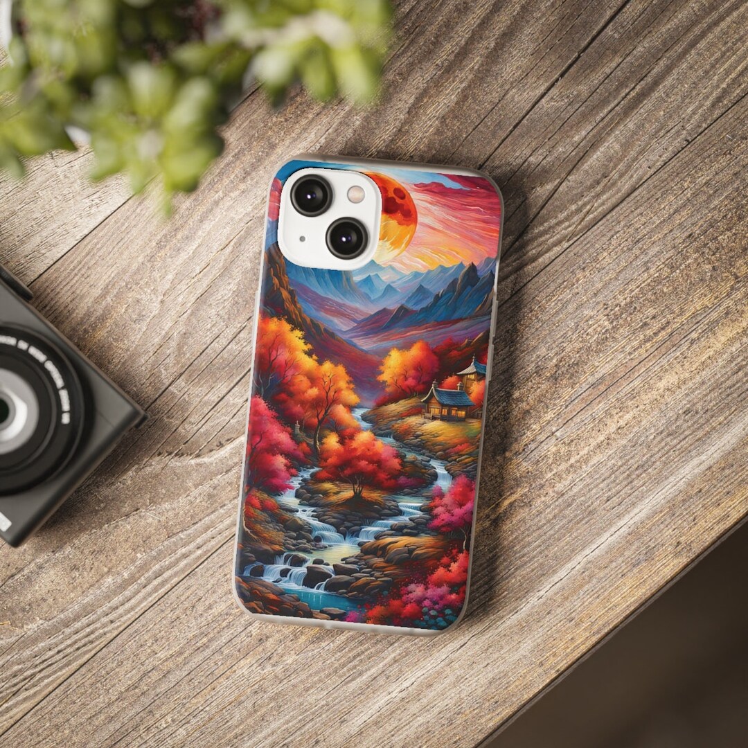 Fantasy Art Blood Moon Design - Flexi Smart Phone Case for Unique Style ...